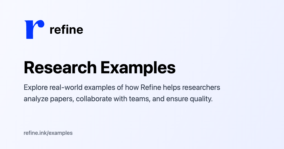 Examples - Refine